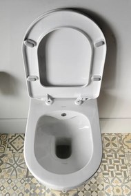 Sapho BRILLA závěsná WC mísa s bidet. sprškou, Rimless, 36,5x53 cm, bílá 100612