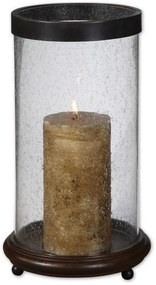 ART-STYLE Svícen skleněný se svíčkou Layla, výška 41cm