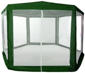 Skládací zahradní párty stan s moskytiérou NEILKE 2x2 m zelený