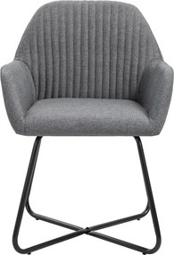 Jídelní židle 2 ks tmavě šedé textil 249808