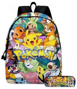 2-dílný set ŠKOLNÍ BATOH + PENÁL na motivy oblíbených postaviček "Pokémon" Barva: sada 2 ks - 2