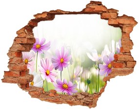Wallmuralia Samolepící díra na stěnu Květiny na louce 90x70 cm