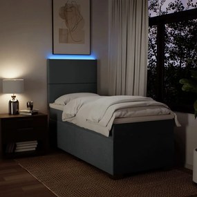 Box spring postel s matrací tmavě šedá 100 x 200 cm textil 3292693