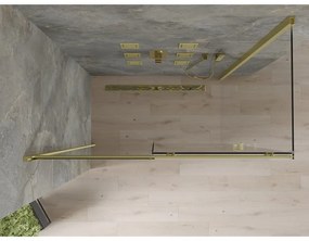 Mexen Omega sprchový kout 130x70cm, 8mm sklo, zlatý profil-čiré sklo, 825-130-070-50-00