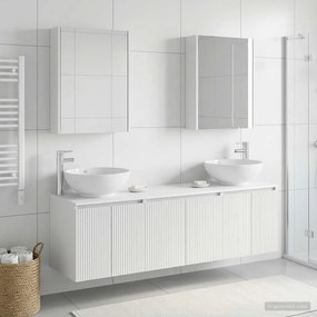 Sada koupelnových skříněk 5 ks Bílá Kompozitní dřevo 3406487