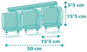 Dalber 63443 - Dětské stropní svítidlo MERMAIDS 3xE27/60W/230V