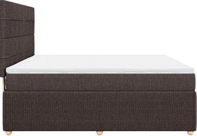 Box spring postel s matrací tmavě hnědá 180x200 cm textil 3294438