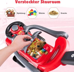 Costway 3 v 1 Push Car s odnímatelnou rukojetí a ochranným krytem