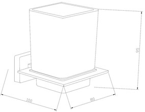 Mexen příslušenství, ARNO držák na kartáček, chrom, 7020738-00