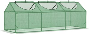 Outsunny skleník s oknem, PE skleník 180x60x60cm, skleník na rajčata a chladicí rám v zelené barvě pro zahradu a balkon | Aosom.de