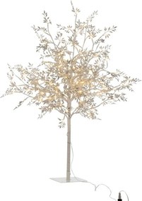 Dekorace stříbrný svítící stromeček Tree leaves silver M - Ø 60*100 cm