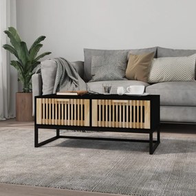 Konferenční Stolek Černý 80X40X35 Cm Kompozitní Dřevo A Železo - Černá