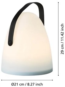 Eglo 48841 - LED Venkovní stolní lampa COLLIRADOS LED/3xAA IP44
