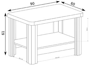 Dallas T - konferenční stolek D14 - trufla
