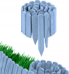 Zahradní plot Trávníkový Lem Zahradní Palisáda Dřevěná 30 x 200 cm