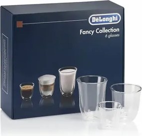 DeLonghi Sada skleniček 6ks / 2 x 90 ml / 2 x 270ml / 2 x 330 ml