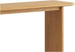 Konzolový stolek z dubového dřeva v přírodní barvě 40x120 cm Charlotte – Micadoni