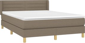 Box spring postel s matrací taupe 140x200 cm textil 3130357