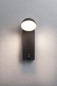 P 94739 LED venkovní nástěnné svítidlo Puka IP44 kruhové 110x125mm 3000K 8,5W 230V antracit hliník - PAULMANN