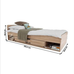 Postel 1S / 90, dub sonoma, TEYO Kondela 0000185712
