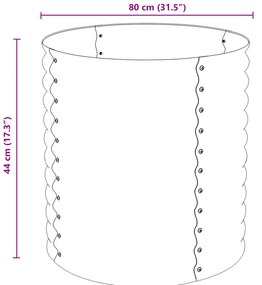 vidaXL Marketos Vyvýšený záhon 80 x 80 x 81 cm pozinkovaná ocel stříbrný