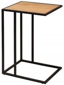 Slim Line příruční stolek černý/hnědý 45 cm