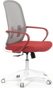 Kancelářská židle KA-S425 RED, houpací mechanismus, červená látka (60 x 62) cm