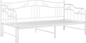 Rám vysouvací postele/pohovky bílý kovový 90 x 200 cm 324765
