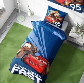 Carbotex Dětské povlečení Cars 3 Blesk Mcqueen a Bourák 140x200 + 70x90 cm