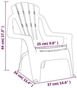 Zahradní židle 2 ks pro děti modré 37x34x44 cm PP vzhled dřeva - Default Title