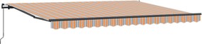Stahovací markýza Vícebarevný 450 × 350 cm Polyester a hliník 3331109