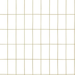 Bílá vliesová tapeta, zlaté obrysy obdélníků 139131, Black & White, Esta