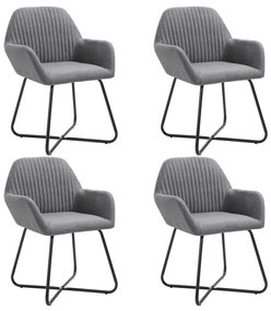 Jídelní židle 4 ks tmavě šedé textil,  277096