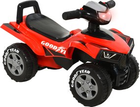 HOMCOM Dětský čtyřkolka bez pedálů pro děti od 18 do 36 měsíců, ATV se světly, klaksonem a tajným úložným prostorem 60x31x42 cm Červená | Aosom