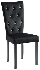 Jídelní židle 4 ks černé samet,  246487