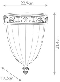 Feiss FE-DRAWING-ROOM-WU1 - Nástěnné svítidlo DRAWING ROOM 1xE27/60W/230V bronz