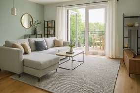Timzo, Metrážový koberec Nature platina - neúčtujeme odřezky z role, na míru, šíře 2m,3m,4m,5m, šedá, filc, chodba / předsíň