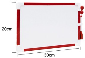 Aga Magnetická tabule 20x30 cm Červená