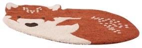 Kaštanově hnědý bavlněný koberec Nattiot Little Wolf, 70 x 110 cm