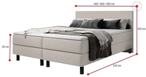 Expedo Čalouněná postel boxspring GINA, 180x200, inari 100