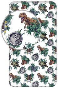 Napínací bavlněné dětské prostěradlo 90x200 cm Jurassic World "Roar" – Jerry Fabrics