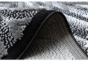 koberec MAROC P658 Sněhové vločky, střapce, černý, Berber, Maroko, Sh velikost 140x190 cm | krásné koberce cz
