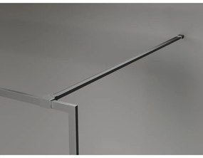 Mexen, Mexen Kioto-F sprchová stěna s rámem 160 x 202 cm, průhledná 8 mm, pistolový kov - 800-160-104-95-00