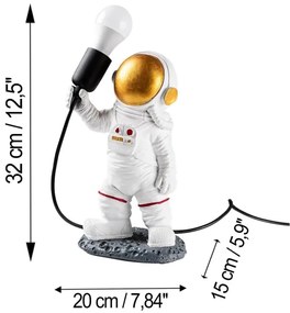 Dětská lampička ASTRONAUT 1xE27/40W/230V měděná/bílá