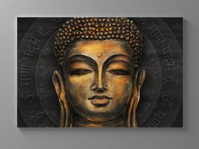 Liox Obraz zlatá hlava Buddhy Rozměr: 150 x 100 cm