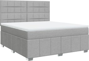 Box spring postel s matrací světle šedá 180 x 200 cm textil 3291747