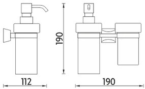 Nimco Dávkovač s pohárkem Pallas athéna chrom PA 1205831W-26