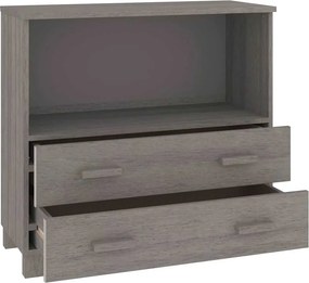 Příborník HAMAR světle šedý 85 x 35 x 80 cm masivní borovice 340499