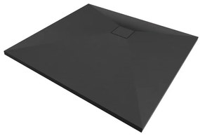 Erga Oldaf, SMC čtvercová sprchová vanička 90 x 90 cm, černá matná, ERG-GMA-OL-9090BK