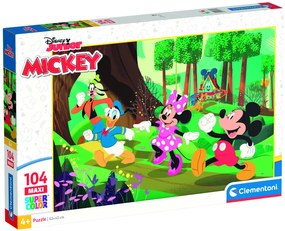 Clementoni - Puzzle Maxi 104 Disney Mickey a přátelé